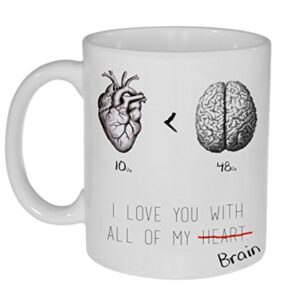 I Love You With All of My Brain Funny Coffee or Tea Mug