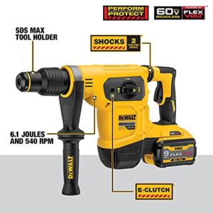 DEWALT 60V MAX Cordless Hammer Drill Kit, 1-9/16 in., (2) FLEXVOLT Batteries & Charger Included (DCH481X2)