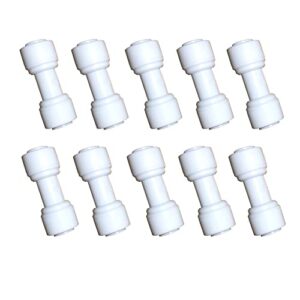 yzm 1/4 inch o.d. tube straight union quick connect fittings ro water filters set of 10.