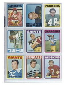 1972 topps football complete 351 card set overall grade nrmt