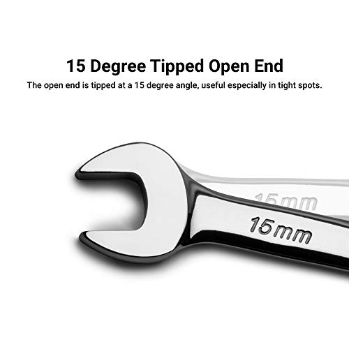 Capri Tools 1-1310 Combination Wrench, 12 Point, Metric, 10 mm, Chrome