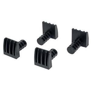 powertec 71037 low profile bench dogs | woodworking workbench peg stoppers for 3/4" holes | black – 4 pack