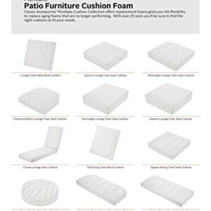 Classic Accessories Water-Resistant 72 x 21 x 3 Inch Patio Chaise Lounge Cushion Foam