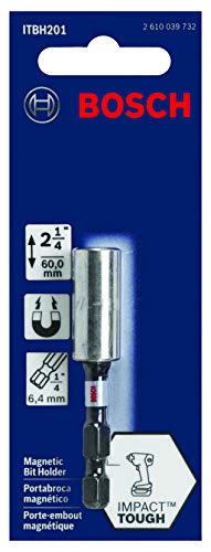 BOSCH ITBH201 1-Piece 2 In. Impact Tough Magnetic Bit Holder