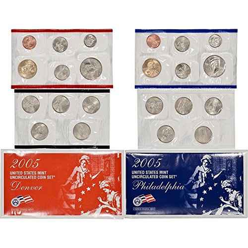 2005 P&D US Mint Uncirculated Coin Mint Set Sealed $1 US Mint Unicirculated