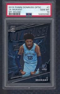 psa 10 2019-20 ja morant panini donruss optic #7 rookie card graded psa gem mint 10