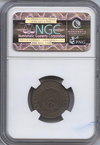 1872 Two-Cent Pieces Cent XF Details NGC