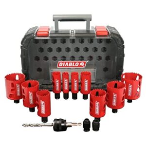 diablo 14piece high performance hole saw for plastic