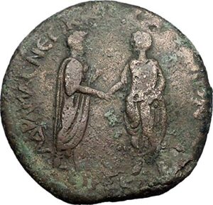 162 it lucius verus and marcus aurelius 162ad amasia pon coin good