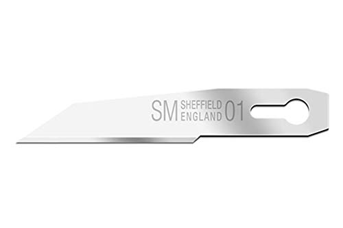 50 Each SM01 Swann Morton Industrial Craft Blades for Knife Handles SM00, SM0-R and SM0R-II (Model # SM01)