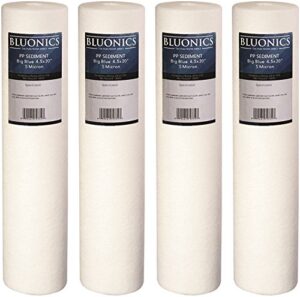 bluonics sediment replacement water filters 4pcs (5 micron) 4.5" x 20" whole house cartridges