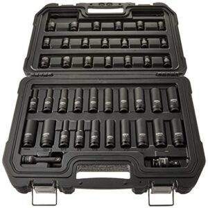 dewalt impact socket set, combination, sae/mm, 3/8-inch drive, 42-piece (dwmt19248)