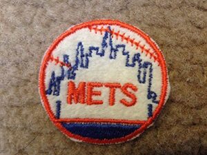 1970 new york mets iron on patch embroidered 2" circles old store stock