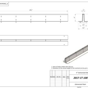 Vodaland Slot Drain Channel 4.8" Depth 4 inch Internal Channel Package