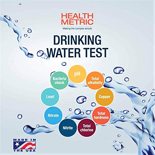 Drinking Water Test Kit For Municipal Tap and Well Water - Simple Testing Strips For Lead Copper Bacteria, Nitrates, Chlorine and More