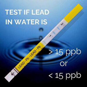 Drinking Water Test Kit For Municipal Tap and Well Water - Simple Testing Strips For Lead Copper Bacteria, Nitrates, Chlorine and More