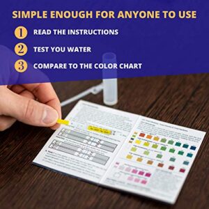 Drinking Water Test Kit For Municipal Tap and Well Water - Simple Testing Strips For Lead Copper Bacteria, Nitrates, Chlorine and More