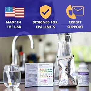 Drinking Water Test Kit For Municipal Tap and Well Water - Simple Testing Strips For Lead Copper Bacteria, Nitrates, Chlorine and More