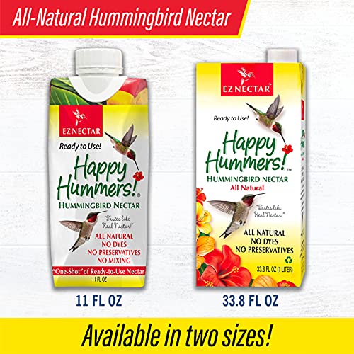 EZNectar Happy Hummers! Clear Ready-To-Use Hummingbird Nectar, 33.8 oz