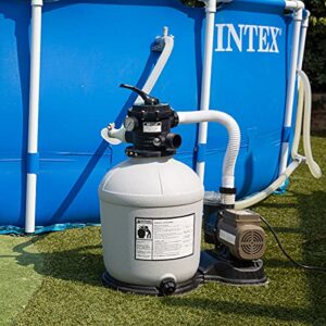 XtremepowerUS 3,100GPH Swimming Pool 16" Sand Filter 3/4 HP Pool Pump w/ Timer 15,000GAL Above Ground Pool Set