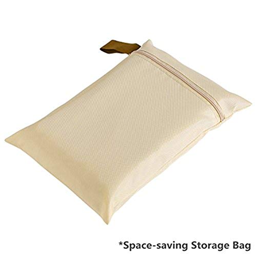 UHousDeco Outdoor 3 Triple Seater Hammock Patio Swing Chair Cover, Water-Resistant, All Weather Protection, Beige Color