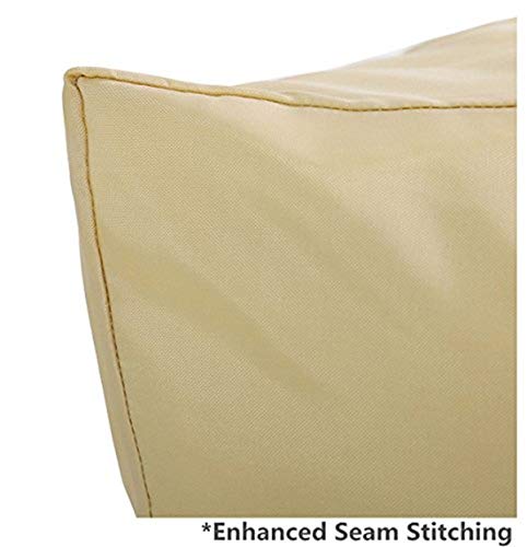 UHousDeco Outdoor 3 Triple Seater Hammock Patio Swing Chair Cover, Water-Resistant, All Weather Protection, Beige Color