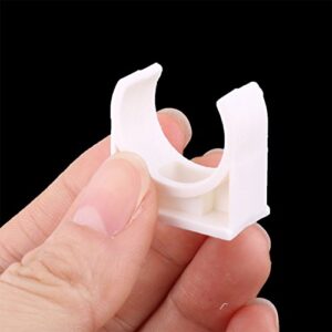 uxcell PVC Household U Shaped Water Supply Pipe Hose Holder Clamps Clips 100 Pcs White