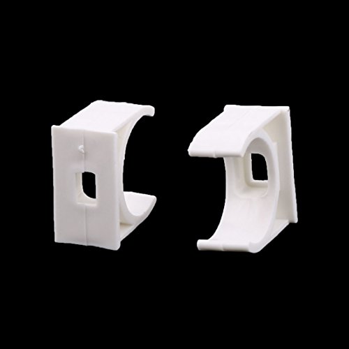 uxcell PVC Household U Shaped Water Supply Pipe Hose Holder Clamps Clips 100 Pcs White