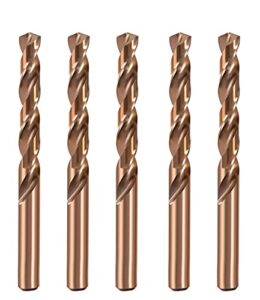 hss cobalt drill bit set 5/16 inch 5pcs m35 co twist jobber length steel metal drill bits