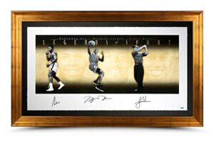 michael jordan muhammad ali tiger woods autographed 49x25 print framed /500 uda - autographed mlb art