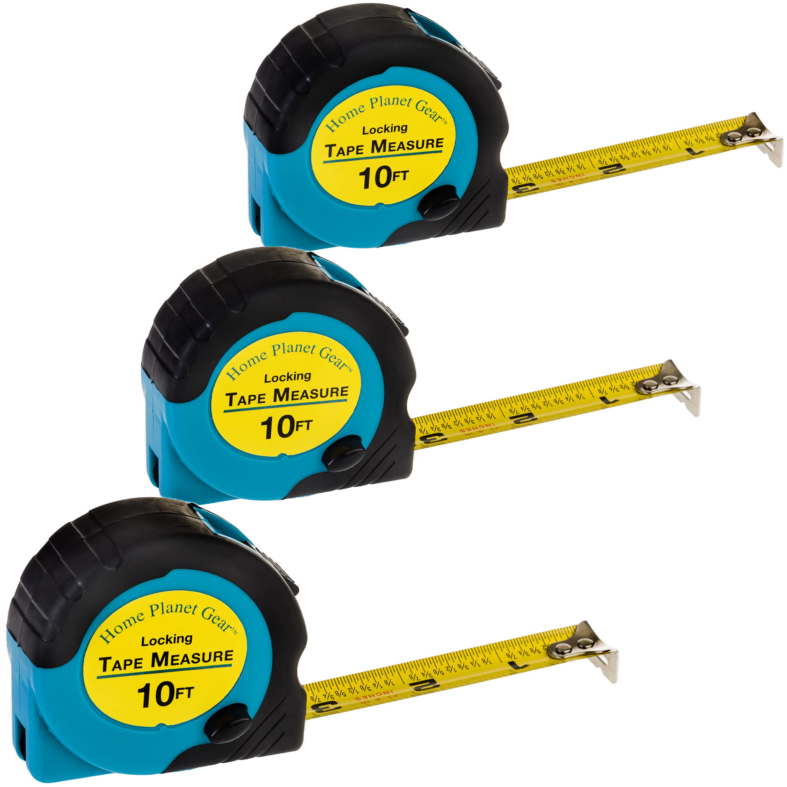 Where's My Tape Measure? 10ft Tape Measures Retractable – 3 Pack Small Measuring Tapes – Retractable, Fractions, Easy to Read and Easy to Find!