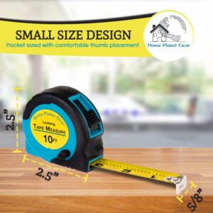 Where's My Tape Measure? 10ft Tape Measures Retractable – 3 Pack Small Measuring Tapes – Retractable, Fractions, Easy to Read and Easy to Find!