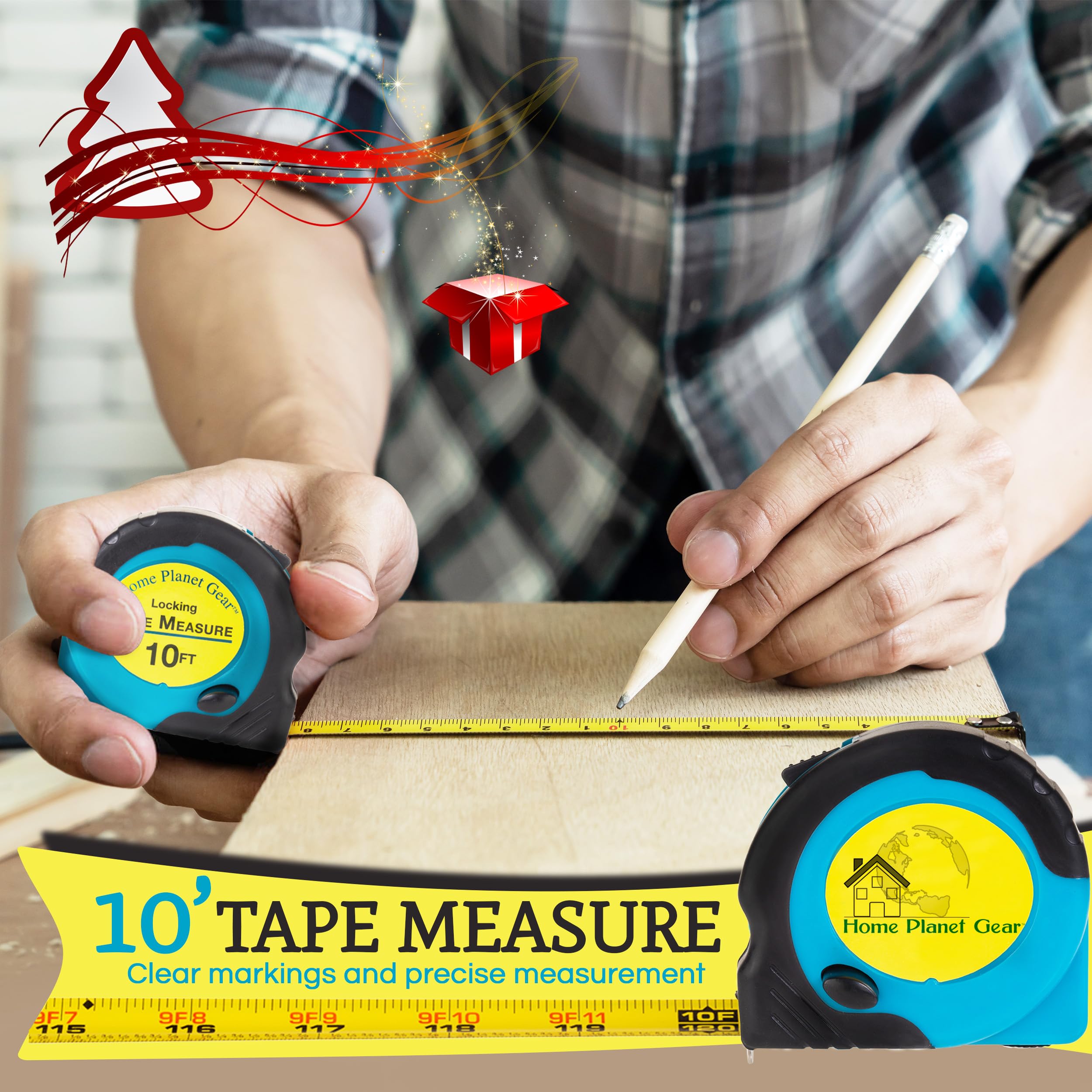 Where's My Tape Measure? 10ft Tape Measures Retractable – 3 Pack Small Measuring Tapes – Retractable, Fractions, Easy to Read and Easy to Find!