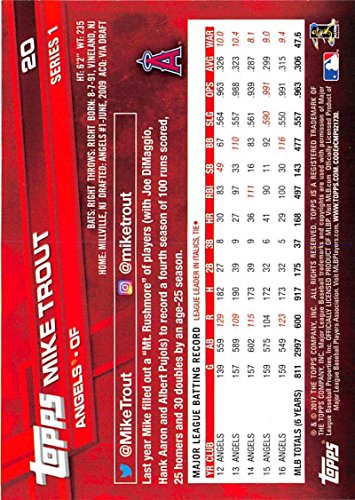 Baseball MLB 2017 Topps #20 Mike Trout NM-MT Angels