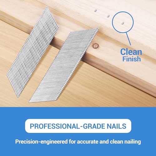 meite 15 Gauge Angled Finish Nails, 1-1/2-Inch 34 Degree DA Series Galvanized Finishing Nails for Nailer Guns - Perfect for Window Trim, Cabinet Building and Other DIY Projects (2,000 Counts)