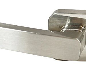 Fluidmaster 698 Universal Premium Toilet Tank Lever In Brushed Nickel, Contemporary Toilet Handle With Adjustable Arm