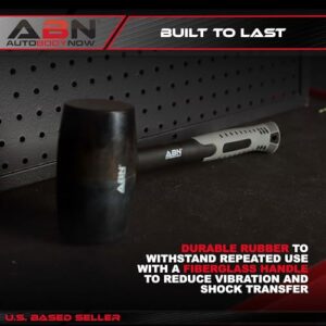 ABN Rubber Mallet 32 Ounce - Shock-Absorbing Fiberglass Handle with Textured Cushion Grip for All Jobs