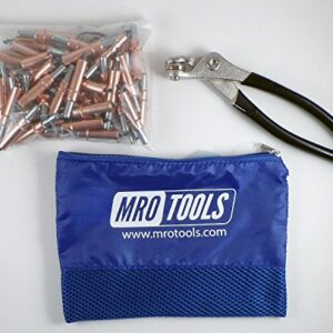 50 1/8 Cleco Sheet Metal Fasteners + Cleco Pliers w/Carry Bag (K1S50-1/8)