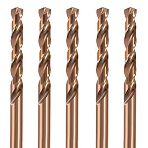 HSS Cobalt Drill Bit Set 15/32 Inch 5Pcs M35 Co Twist Jobber Length Steel Metal Drill Bits