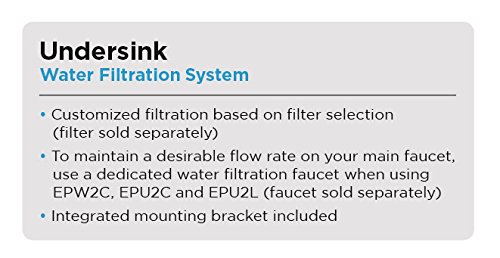 EcoPure EPU3 Universal Undersink Water Filter Housing-NSF Certified-Premium Filtration System-Built to Last