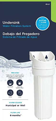 EcoPure EPU3 Universal Undersink Water Filter Housing-NSF Certified-Premium Filtration System-Built to Last