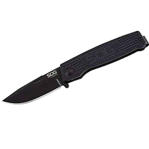 SOG Specialty Knives & Tools TM1002-BX Slip Joint Folding Knife, 3", Black