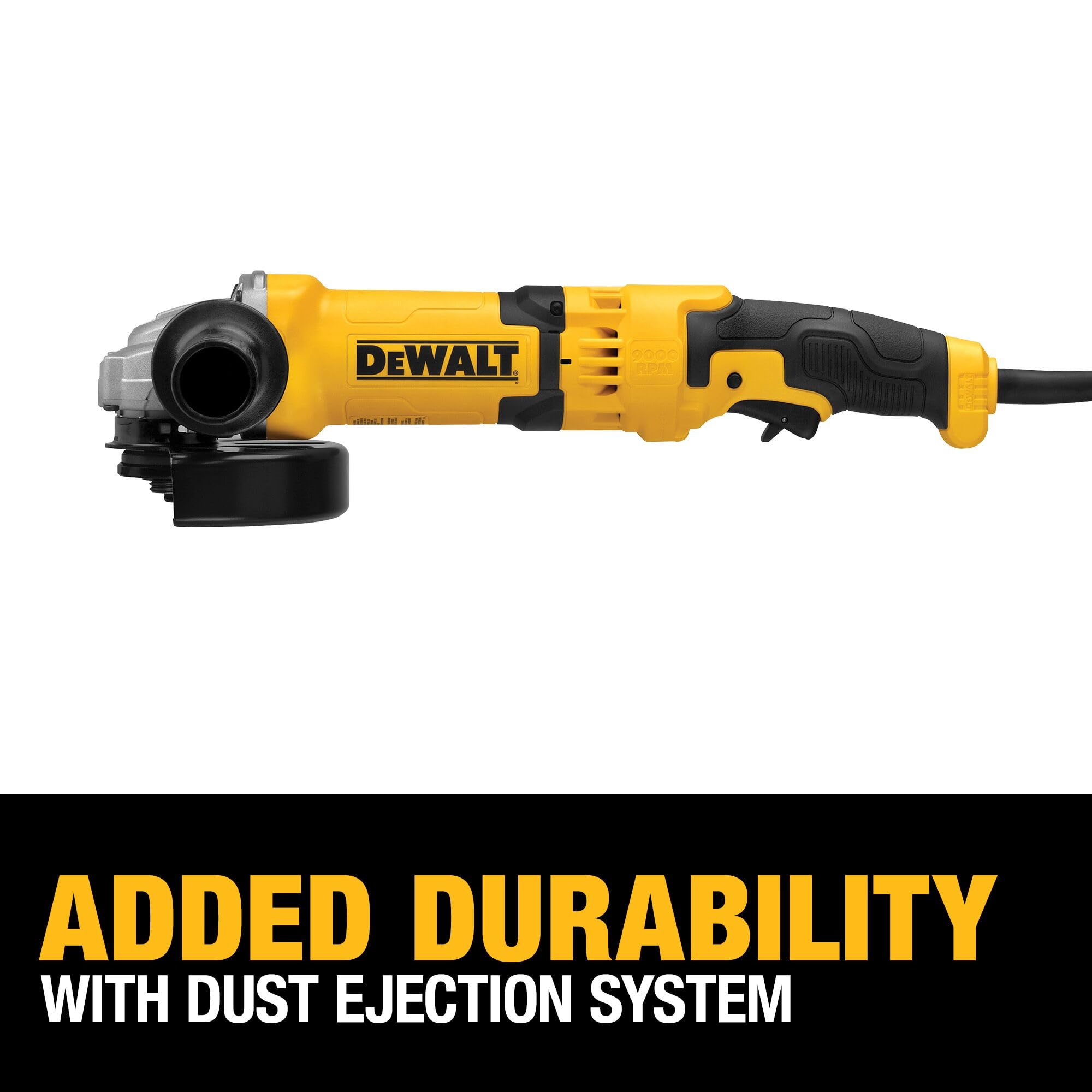 DEWALT Angle Grinder Tool, 4-1/2-Inch to 6-Inch, Trigger Switch (DWE43116), Black,yellow,grey