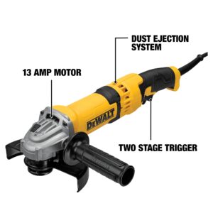 DEWALT Angle Grinder Tool, 4-1/2-Inch to 6-Inch, Trigger Switch (DWE43116), Black,yellow,grey