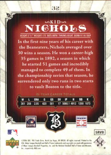 2006 SP Legendary Cuts #32 Kid Nichols