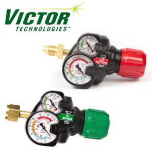 set of genuine victor esab edge ess3 oxygen & acetylene regulators