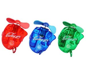 atbotp portable carabiner water misting fan mini personal outdoor spray fans (3 piece set)