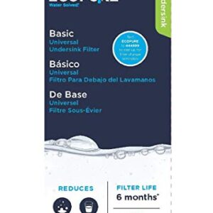 EcoPure Basic Sink Replacement (EPU2C) | NSF Certified | Universal Fit | 6-Month Filter Life, Small, Red/White