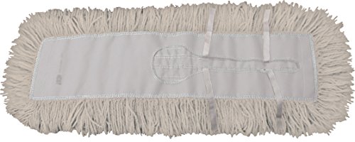 Ultimate Dust Mop Kit: Industrial-Grade Performance, Heavy-Duty Frame, Telescopic Handle - White 24 Inch