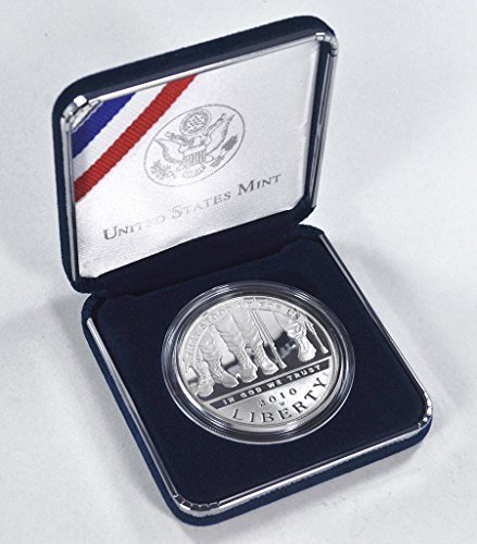 2010 W Commemorative UNC Silver Dollar American Veterans Disabled for Life $1 US mint Brilliant Uncirculated